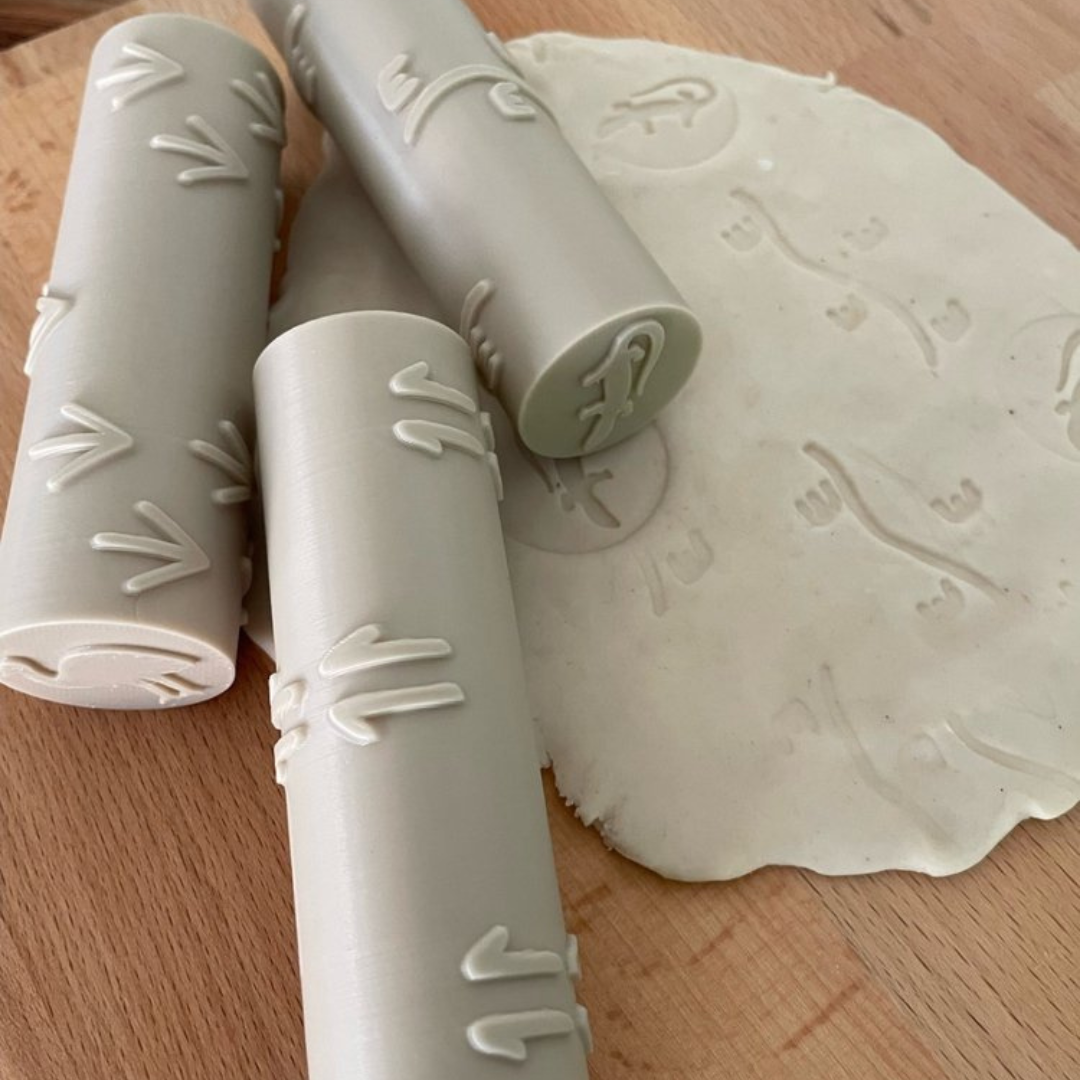 Natural Animal Tracks Play Dough Rollers | Koori Curriculum